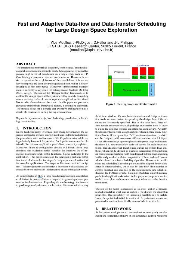 Pdf Adaptive Scheduling For Heterogeneous Soc Design