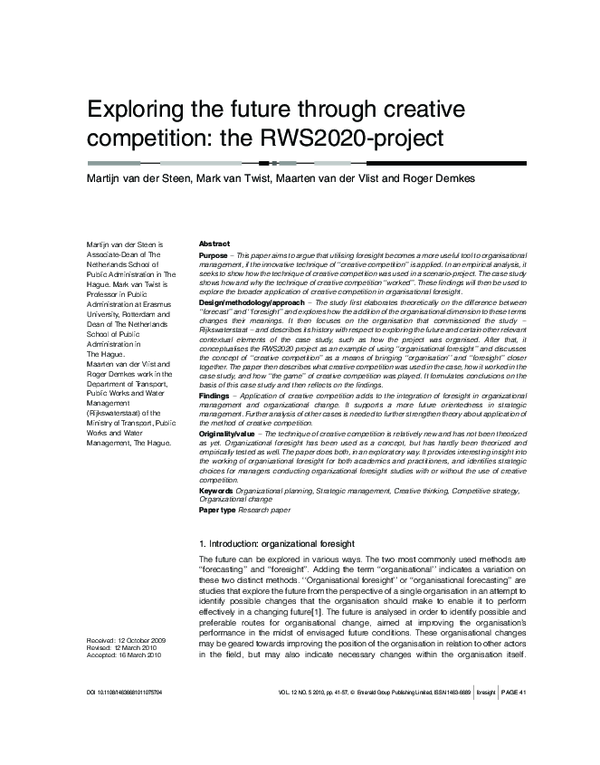 (PDF) Integrating futures studies with organizational development ...