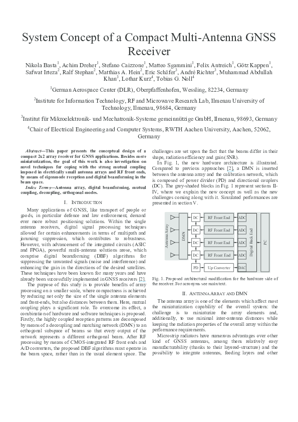 (PDF) System concept of a compact multi-antenna GNSS receiver