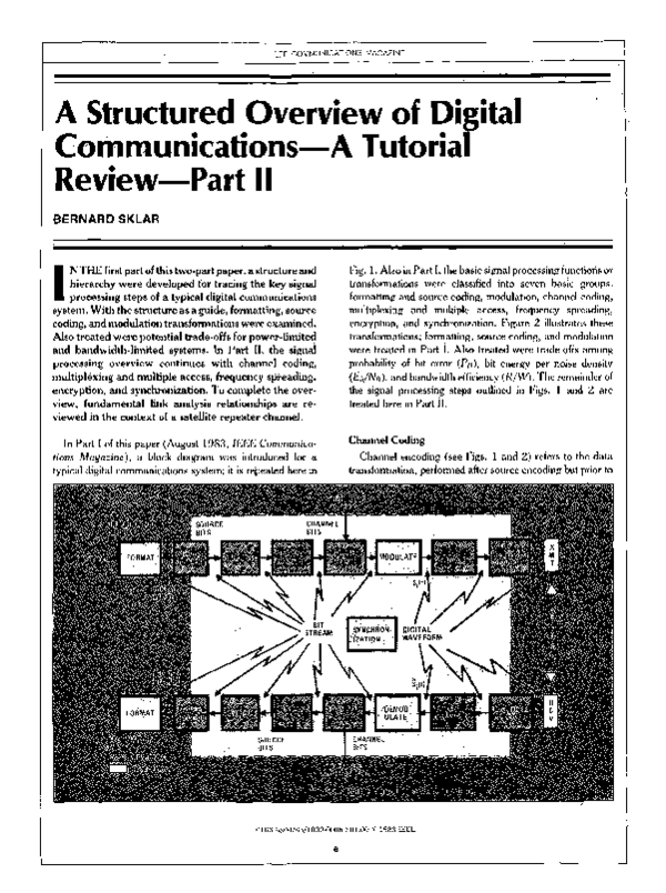 (PDF) A structured overview of digital communications-A tutorial review ...