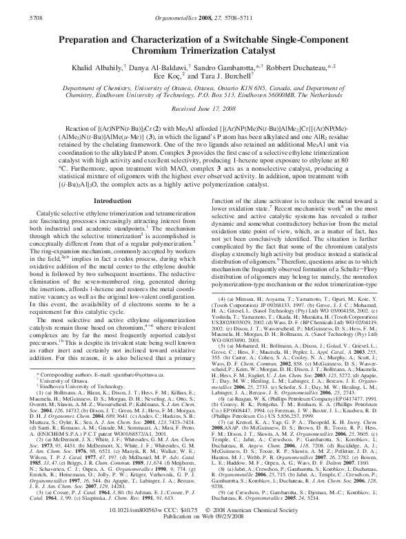 (PDF) Preparation and Characterization of a Switchable Single-Component ...
