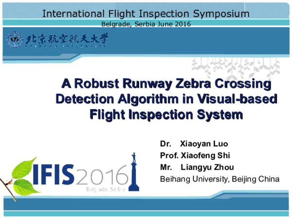 (PPT) A Robust Runway Zebra Crossing Detection Algorithm in Visual ...