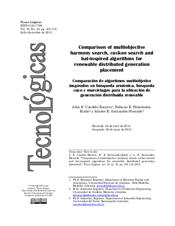 (PDF) Comparison of multiobjective harmony search, cuckoo search and bat-inspired algorithms for ...