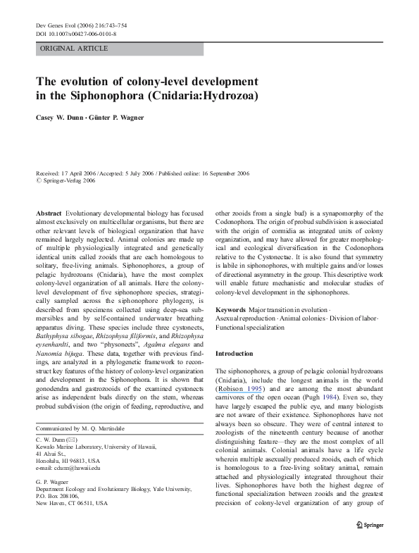 (PDF) Evolution of Life Cycle, Colony Morphology, and Host Specificity ...