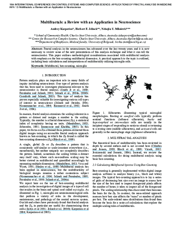 (PDF) Multifractals: a review with an application in neuroscience