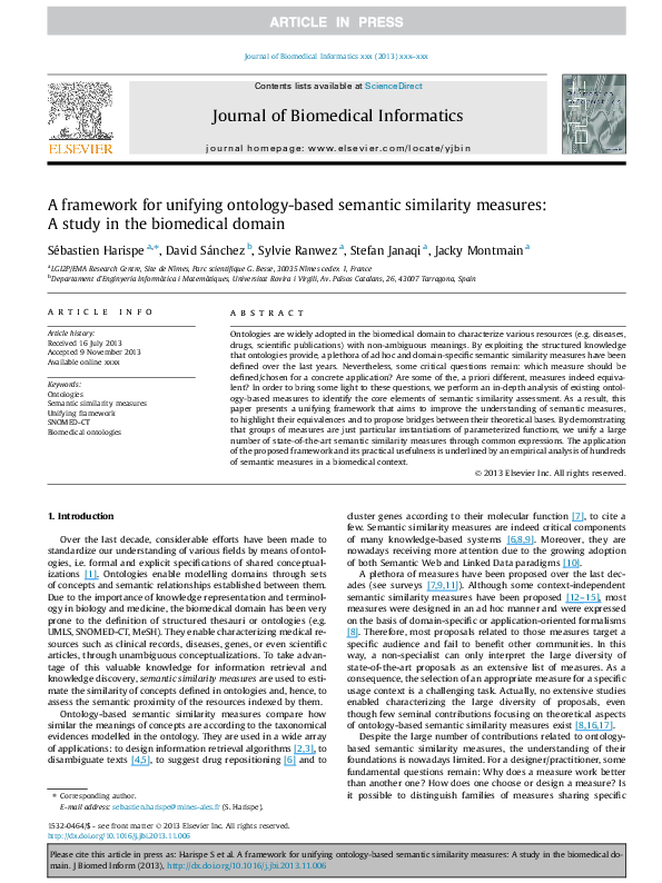 (PDF) BIOSSES: a semantic sentence similarity estimation system for the biomedical domain ...