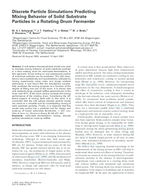 (PDF) Discrete particle simulations predicting mixing behavior of solid substrate particles in a ...