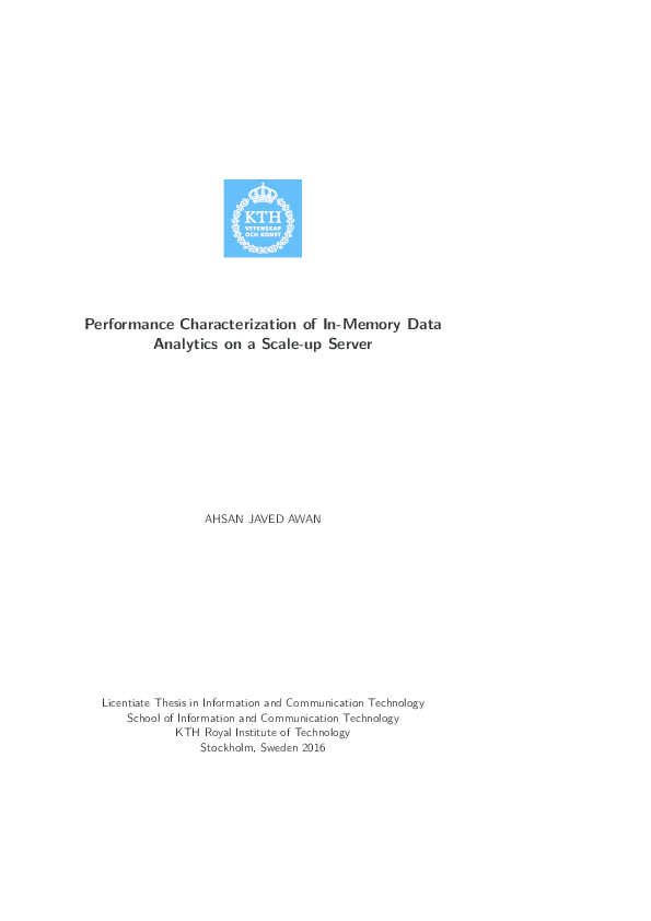 (PDF) Performance Characterization of In-Memory Data Analytics on a Scale-up Server