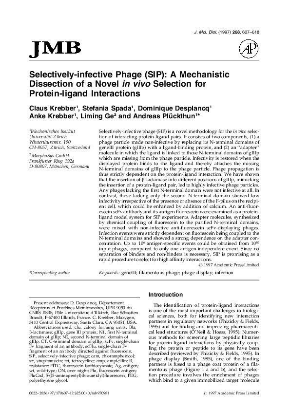 Selectively-infective phage (SIP): A mechanistic dissection of a novel ...