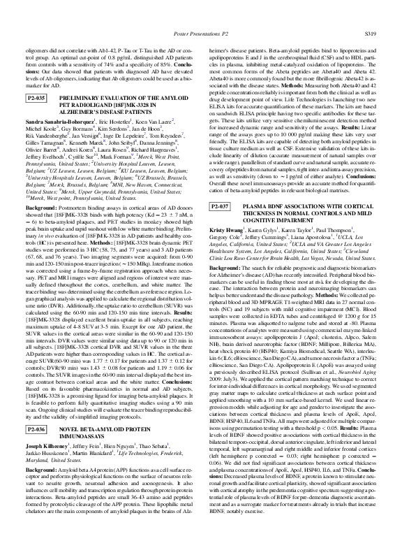(PDF) Preliminary evaluation of the amyloid PET Radioligand [18F]MK ...