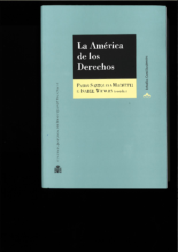 (PDF) La América de los Derechos, Pablo Santolaya e Isabel Wences ...