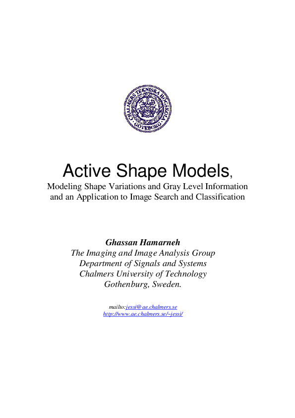 (PDF) Active Shape Models