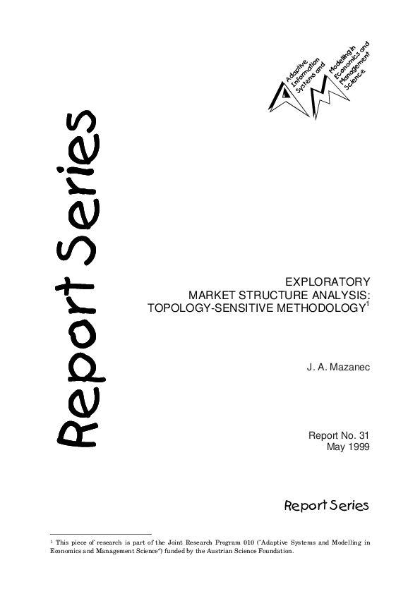 (PDF) Exploratory market structure analysis. Topology-sensitive methodology