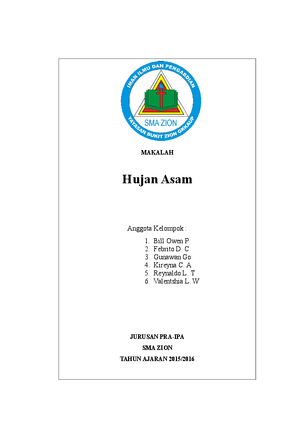 (DOC) Hujan Asam