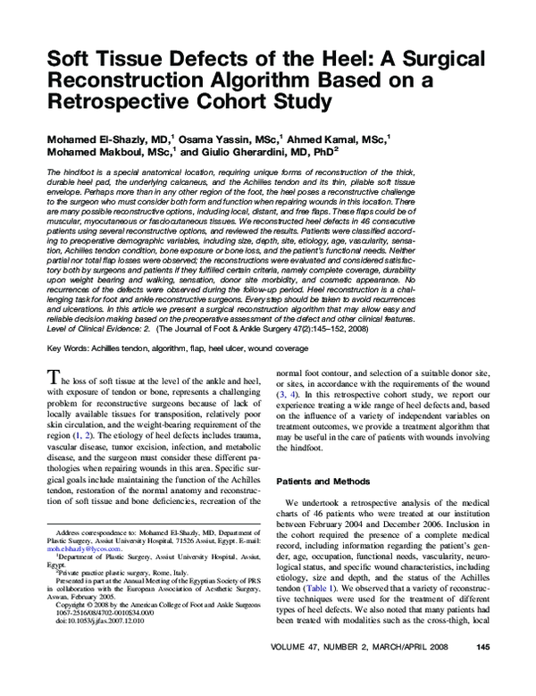 (PDF) Reconstruction of Heel Defects With a Proximally Based Abductor ...