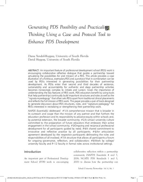 (PDF) Generating PDS Possibility and Practicality Thinking Using a Case ...