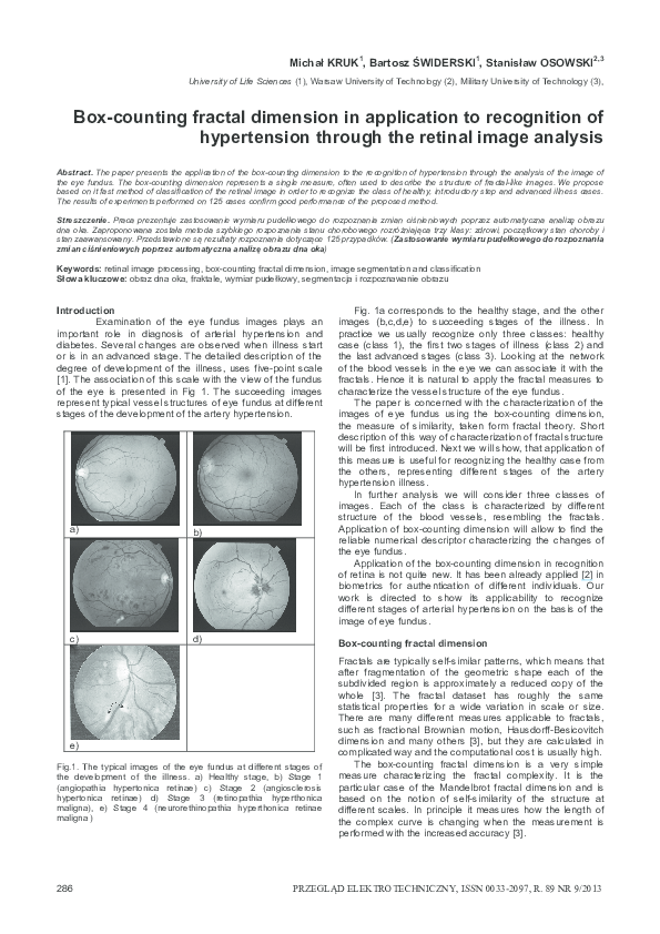 (PDF) Box-counting fractal dimension in application to recognition of hypertension through the ...