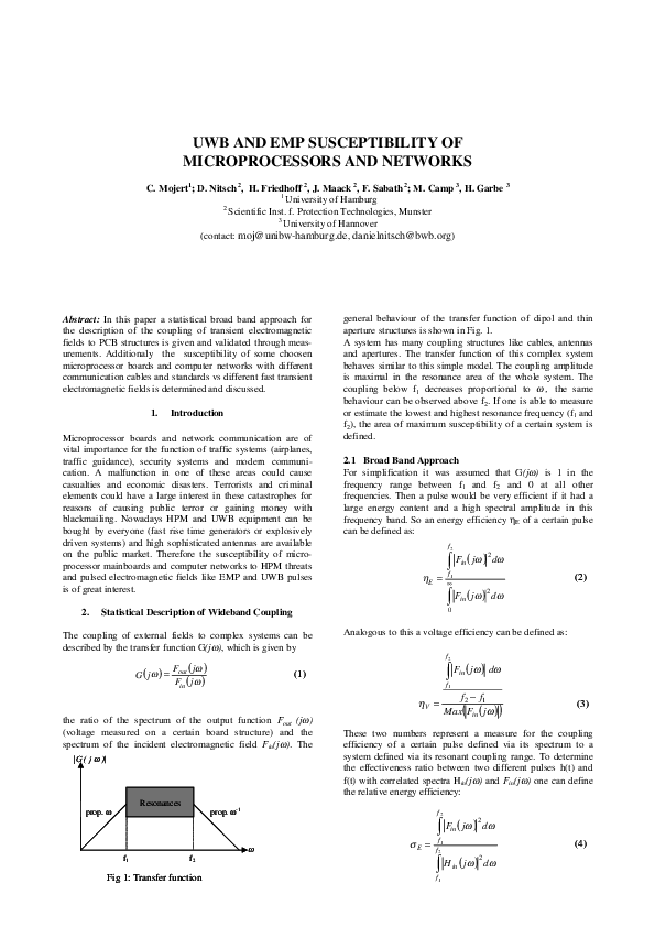 (PDF) Uwb and Emp Susceptibility of Microprocessors and Networks