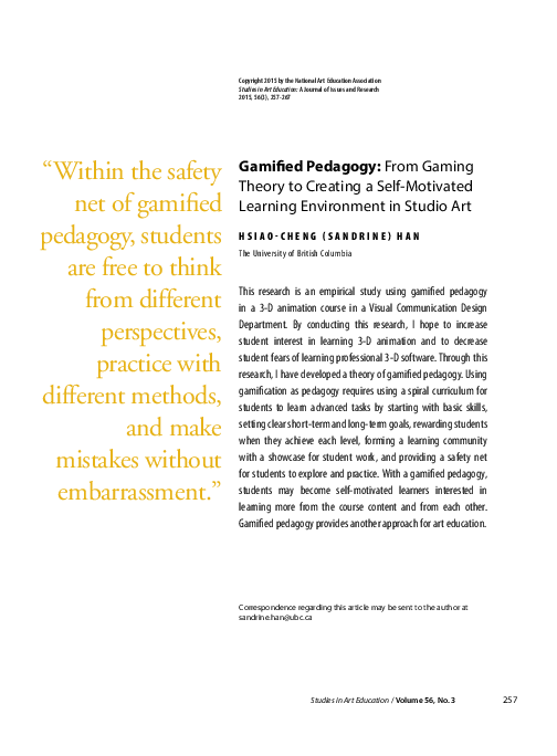(PDF) Gamified pedagogy: From gaming theory to create a self-motivated ...