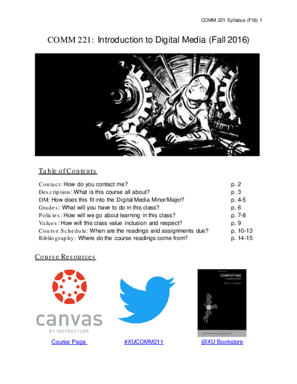 (PDF) Intro to Digital Media Syllabus (Fall 2016) | Ashley Hinck ...