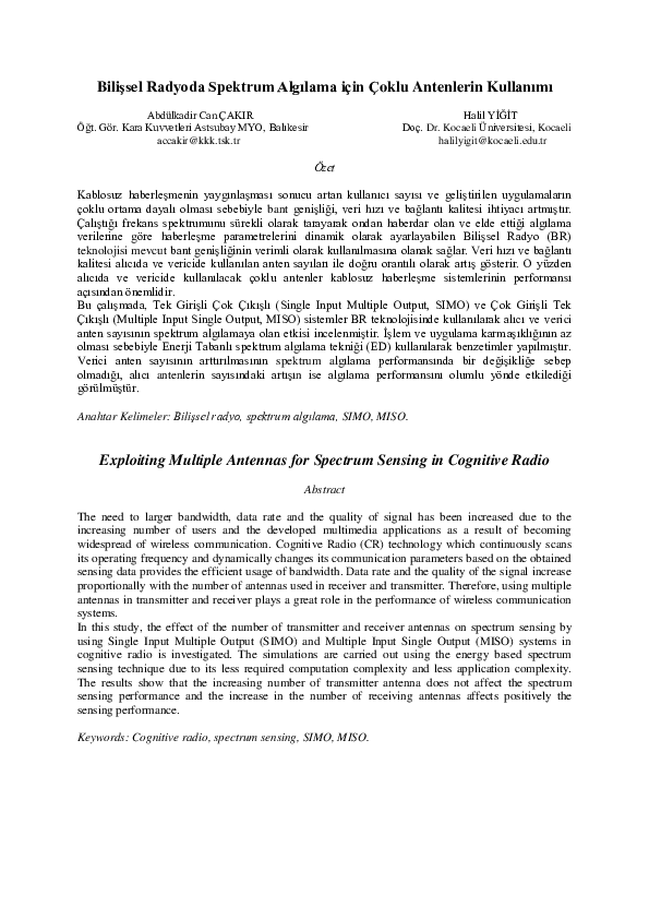 Pdf Exploiting Multiple Antennas For Spectrum Sensing In Cognitive Radio