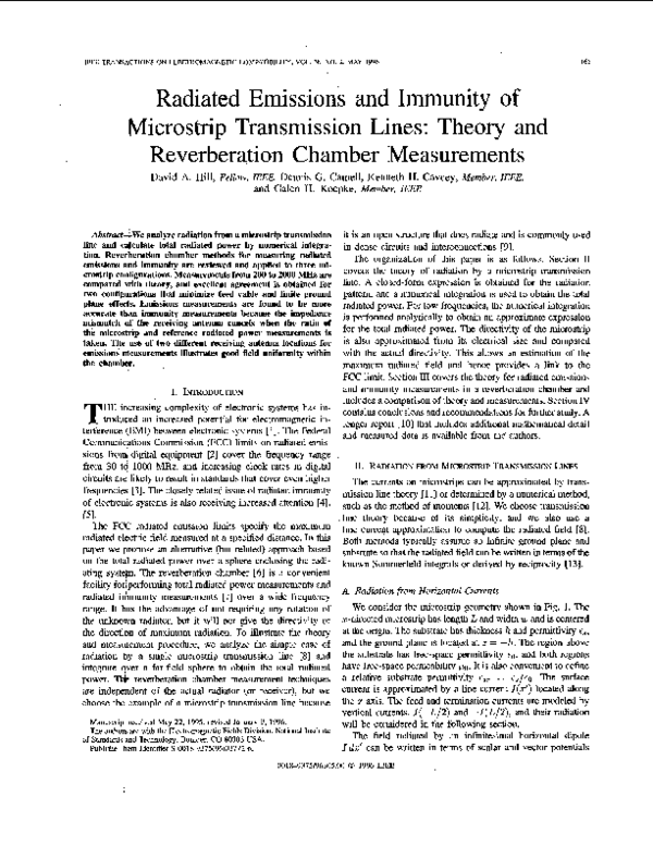(PDF) Radiated emissions and immunity of microstrip transmission lines ...
