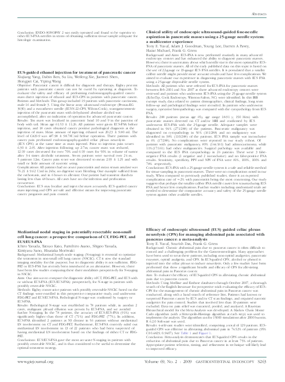 (PDF) The clinical utility of endoscopic ultrasound–guided fine-needle aspiration in the ...