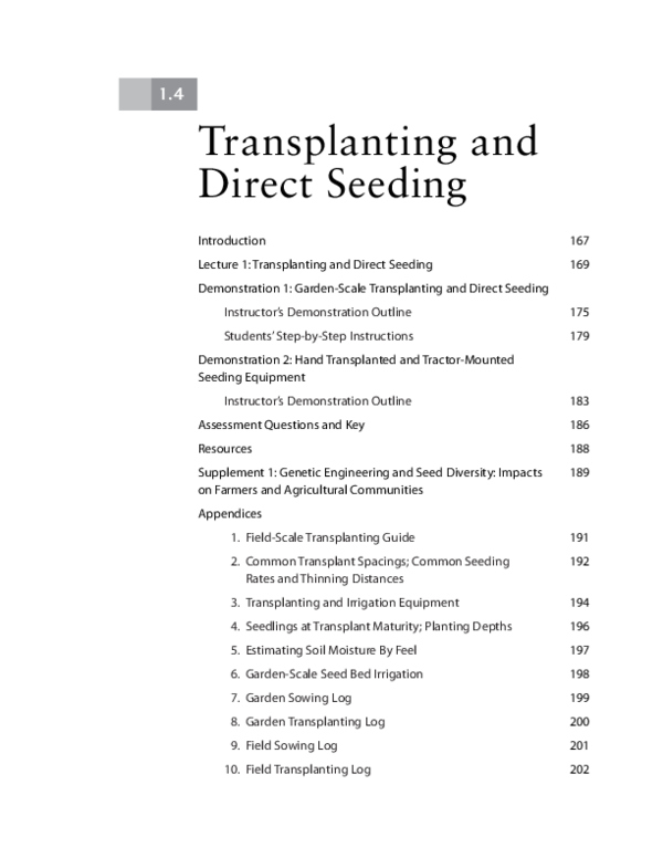 (PDF) Transplanting and Direct Seeding