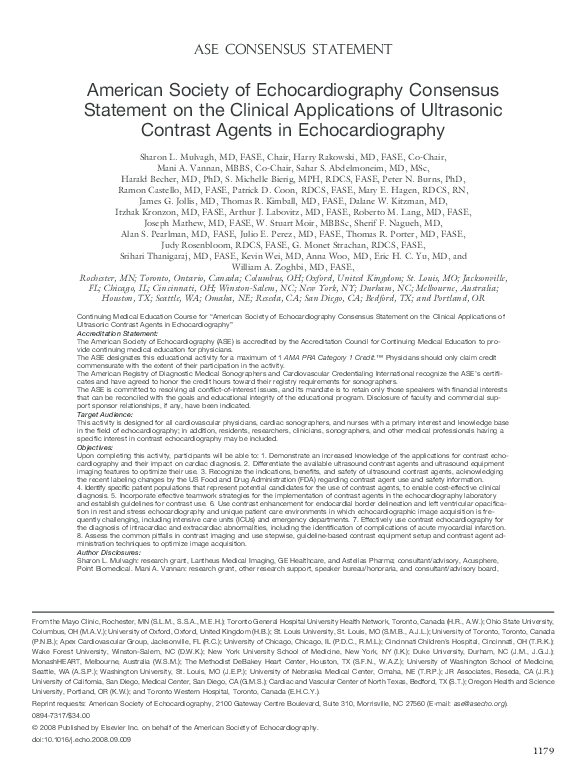 (PDF) American Society of Echocardiography Consensus Statement on the ...