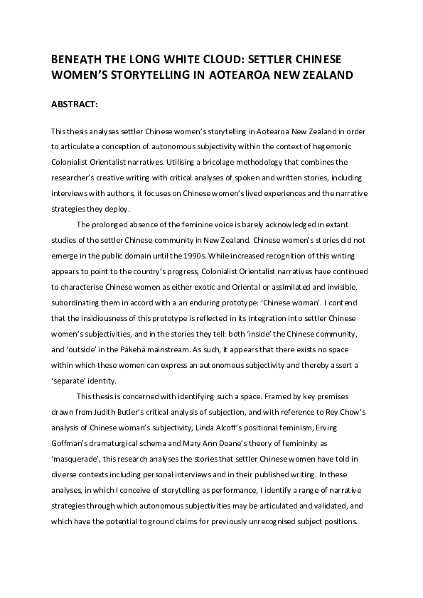 thesis on creative writing pdf