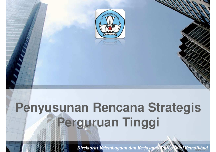 (PDF) Penyusunan Rencana Strategis Perguruan Tinggi
