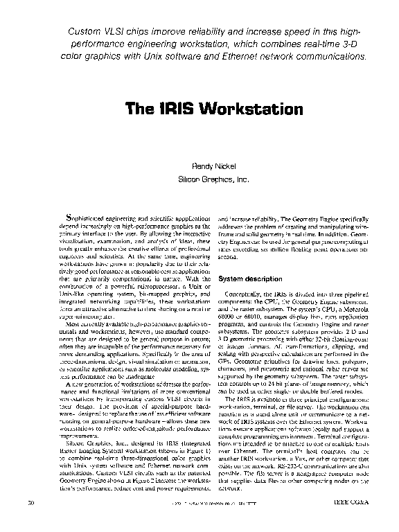 (PDF) The IRIS Workstation