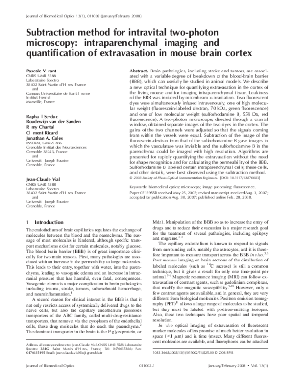 (PDF) Two-photon microscopy : sequential imaging studies in vivo ...