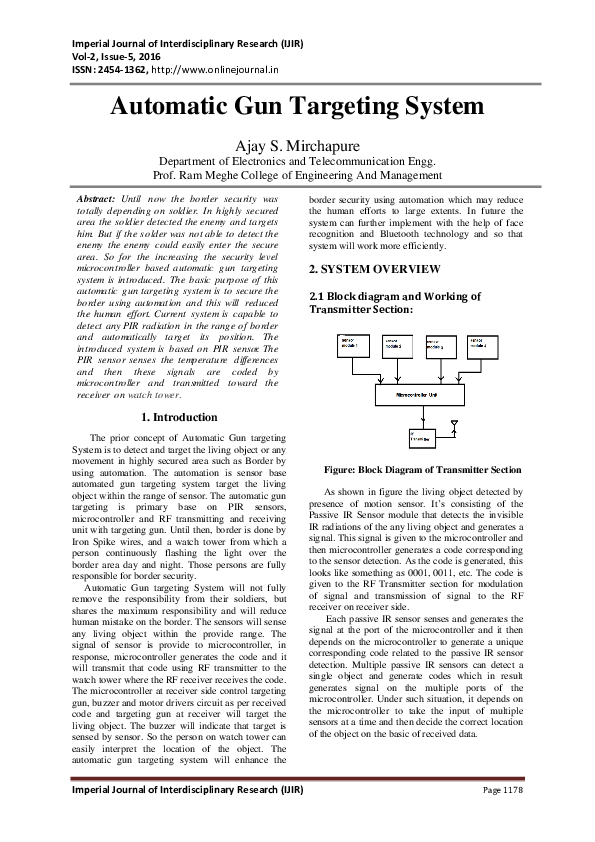 (PDF) Automatic Gun Targeting System