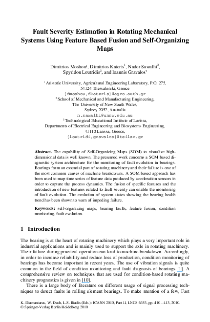 (PDF) Fault Severity Estimation in Rotating Mechanical Systems Using Feature Based Fusion and ...