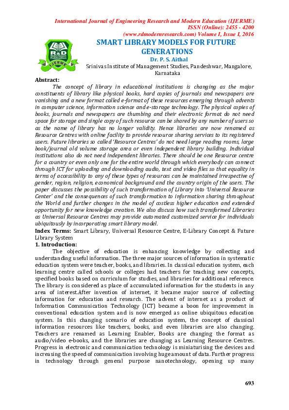 (PDF) SMART LIBRARY MODELS FOR FUTURE GENERATIONS