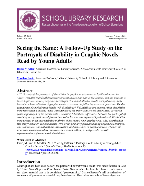 (PDF) Seeing the Same: A Follow-Up Study on the Portrayals of ...