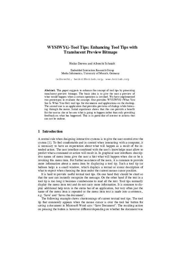 (PDF) WYSIWYG-Tool Tips: Enhancing Tool Tips with Translucent Preview ...