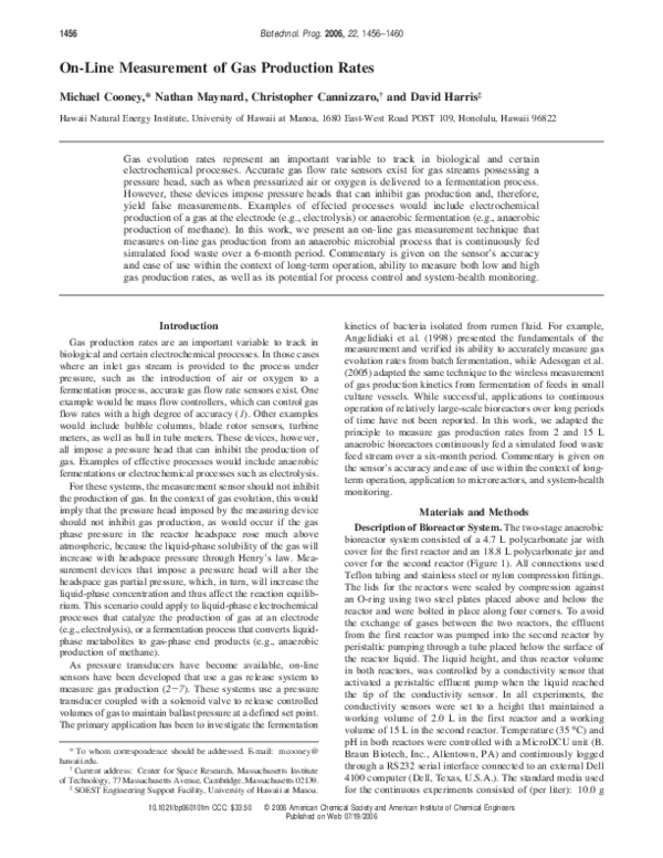 (PDF) On-Line Measurement of Gas Production Rates