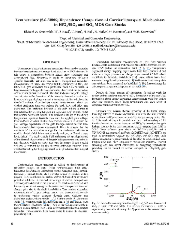 (PDF) Temperature (5.6-300K) Dependence Comparison of Carrier Transport Mechanisms in HfO2/SiO2 ...