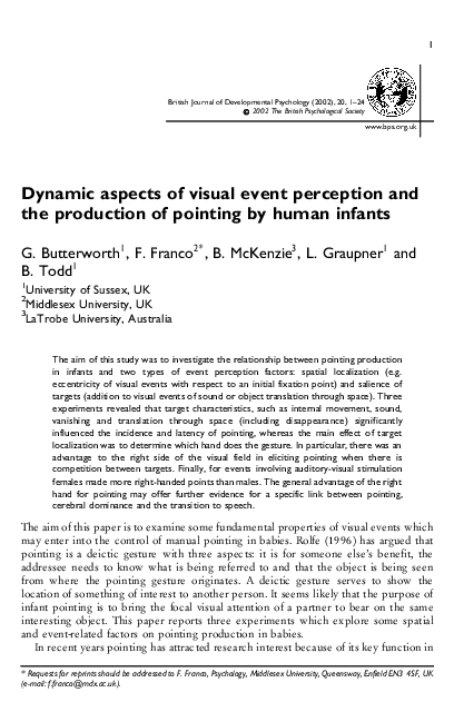 (PDF) Dynamic aspects of visual event perception and the production of ...