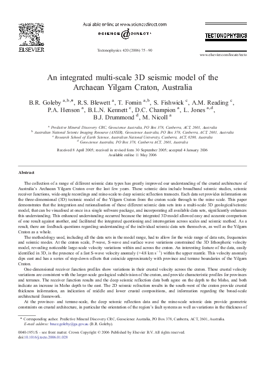 (PDF) An integrated multi-scale 3D seismic model of the Archaean ...