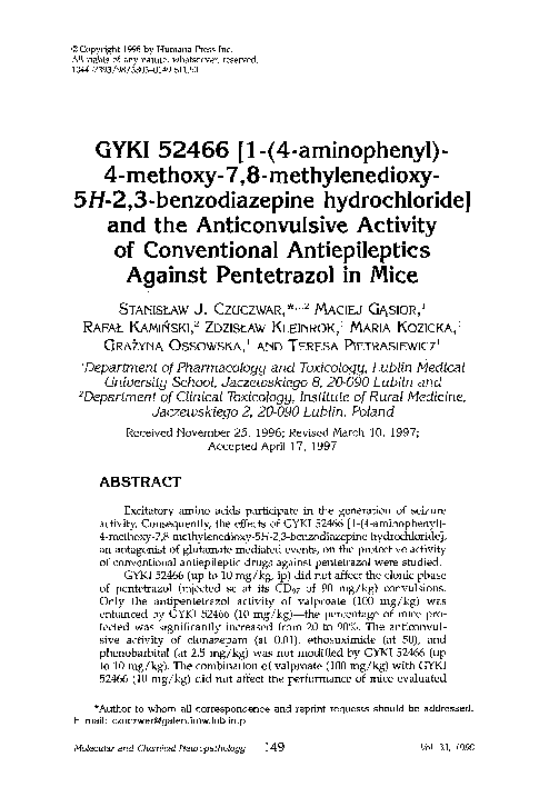 (PDF) GYKI 52466 [1-(4-aminophenyl)-4-methoxy-7,8-methylenedioxy-5 H -2 ...