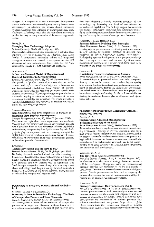 (PDF) Core capabilities and core rigidities: A paradox in managing new ...