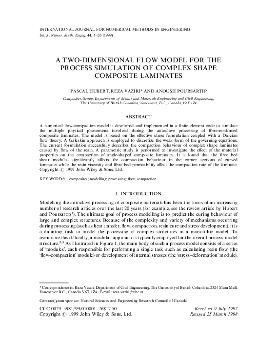 (PDF) A two-dimensional flow model for the process simulation of ...