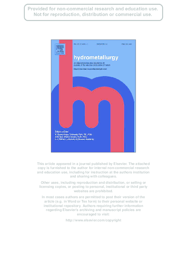 (PDF) The electrochemistry of the leaching reactions in the Caron ...