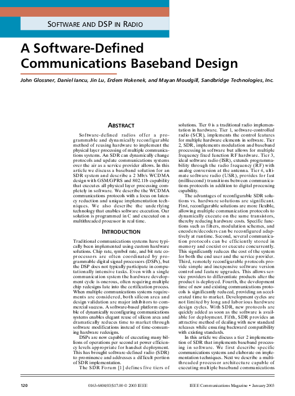 (PDF) A software-defined communications baseband design