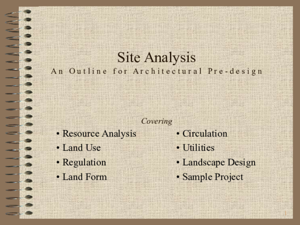 (PPT) Site Analysis
