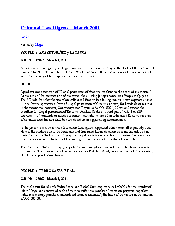 (DOC) Criminal Law Digests | Abby Lagudas - Academia.edu