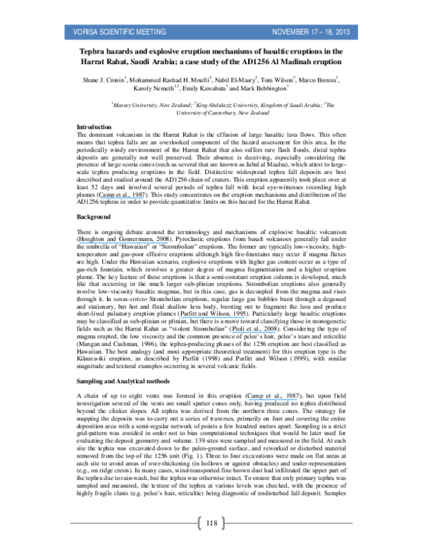 (PDF) Tephra hazards and explosive eruption mechanisms of basaltic ...
